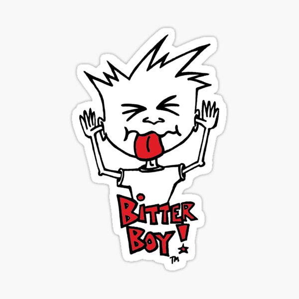 "The Original Hand Drawn BITTER BOY!" Sticker for Sale by BITTER-BOY ...