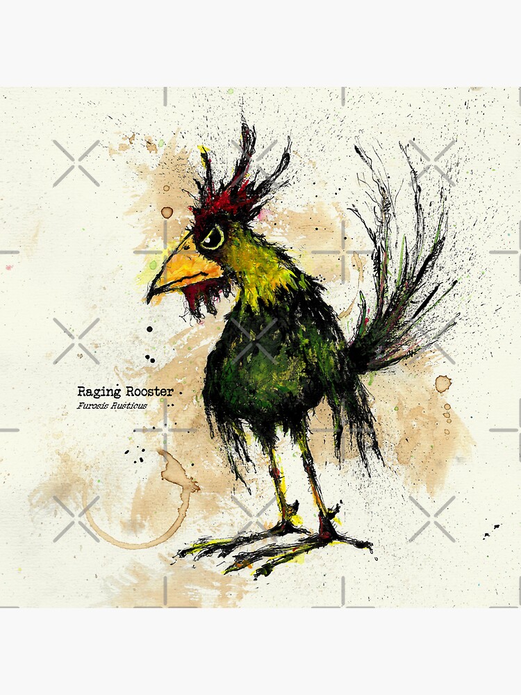 "Raging Rooster" Sticker by BennyBruise | Redbubble