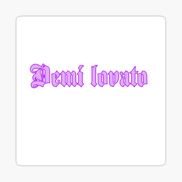 "Rockvato Stye Demi Lovato Logo" Sticker by Dalovatomerch | Redbubble