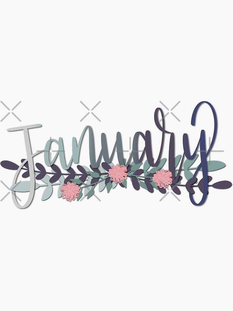 "January Month" Sticker for Sale by CDBCreations | Redbubble