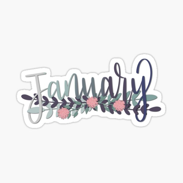"January Month" Sticker for Sale by CDBCreations | Redbubble