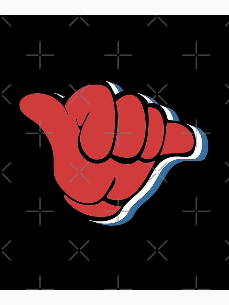 "Red White And Blue JDM SHAKA HAND" Art Print for Sale by Spoof-Tastic ...