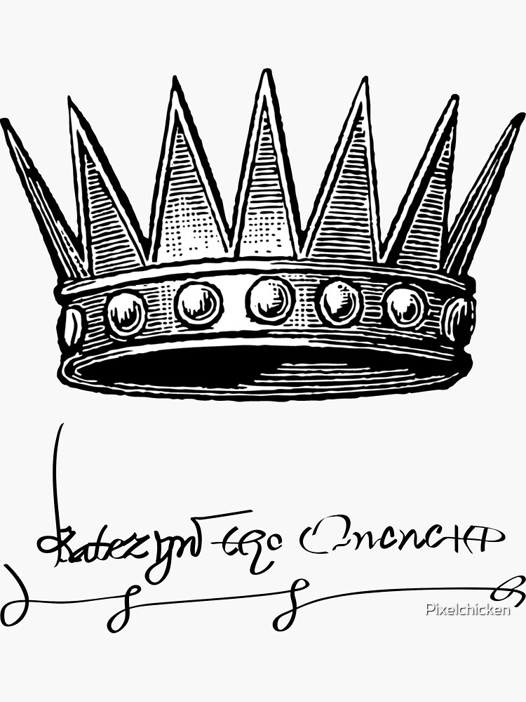 "Catherine Parr Crown and Signature I" Sticker for Sale by Pixelchicken ...