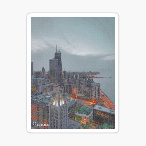 "Chicago City" Sticker for Sale by PostersStickers | Redbubble