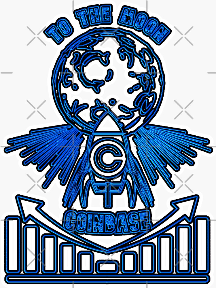 "Coinbase (COIN) to the moon neon style" Sticker for Sale by CRYPTO ...