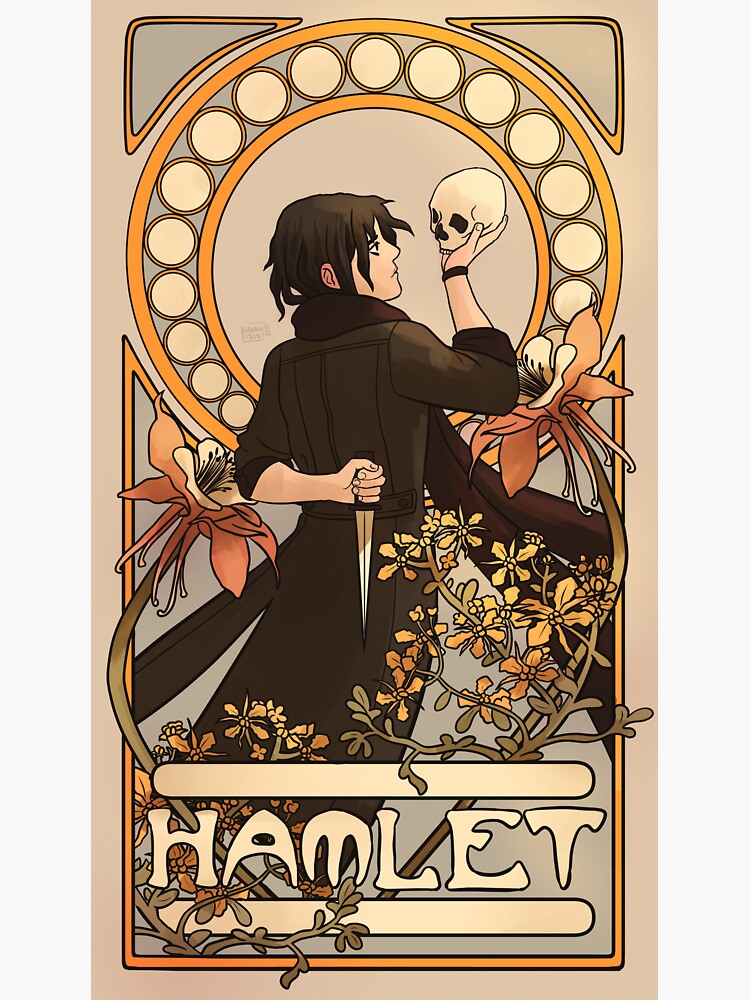 "Hamlet" Sticker by HannahSpronzArt | Redbubble