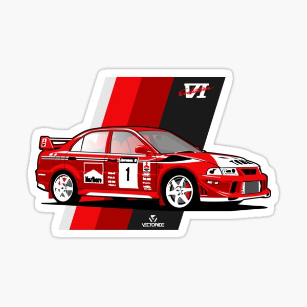 "EVO VI" Sticker by vectoride | Redbubble