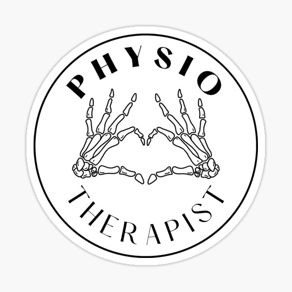 "Physiotherapist Skeleton Hand Heart" Sticker for Sale by KatarinaAndCo ...