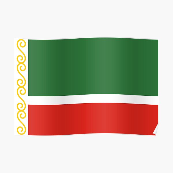 "Flag of the Chechen Republic" Poster by Inimma | Redbubble