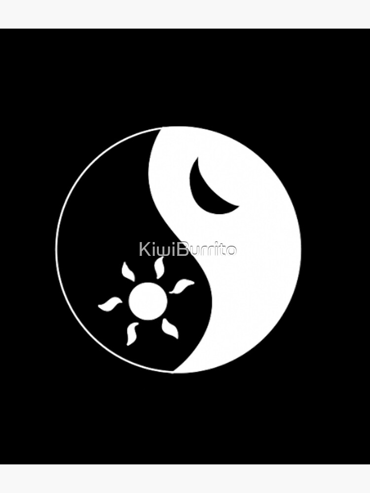 "inverted contrast sun and moon black and white " Sticker for Sale by ...