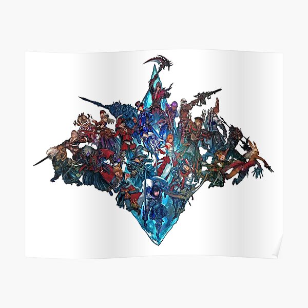 "Final Fantasy XIV Endwalker Warriors of Light" Poster by Geeky-Armor ...