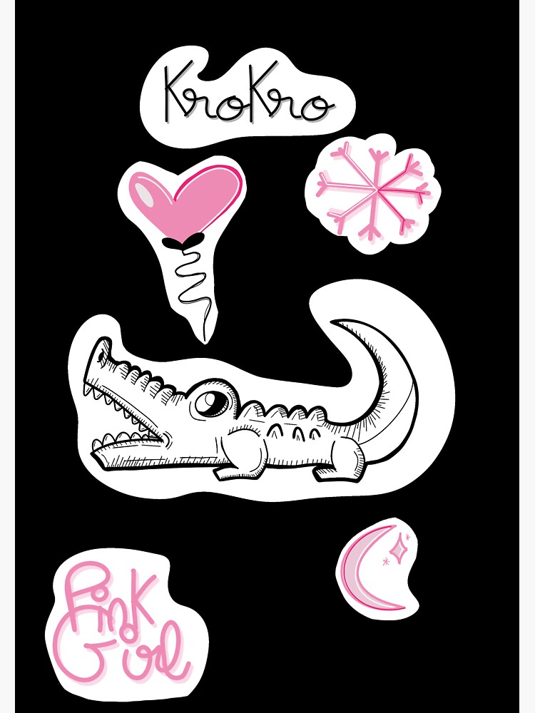 "Krokro pink" Sticker for Sale by KrokroENruby | Redbubble