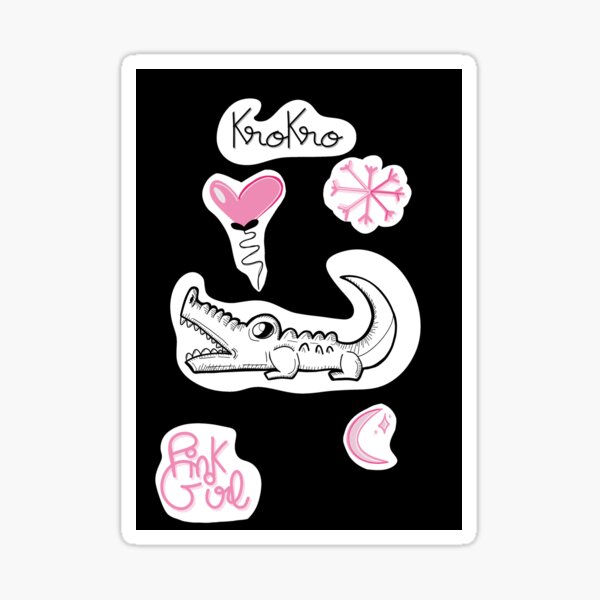 "Krokro pink" Sticker for Sale by KrokroENruby | Redbubble