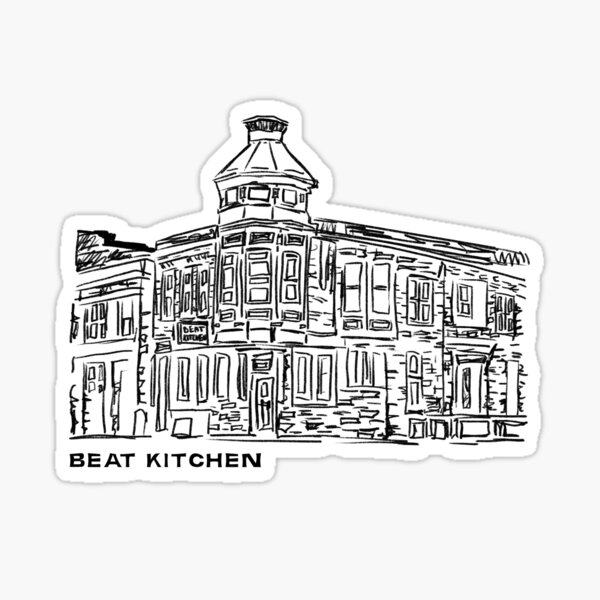 Pegatina «Arquitectura histórica de Chicago Ilustración Beat Kitchen ...