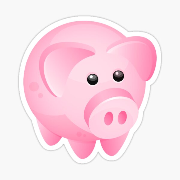 "Cute pink pig" Sticker for Sale by AnnPrecious | Redbubble