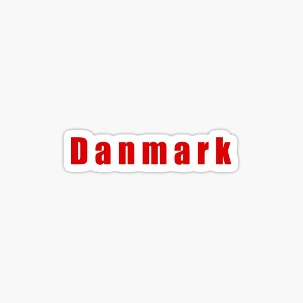 "Danmark. Denmark simple text" Sticker for Sale by gmstockstudio ...