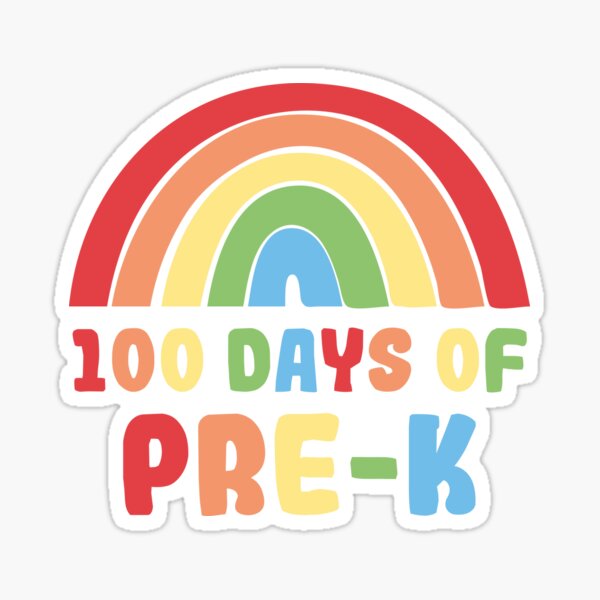 "beautiful rainbow 100 days of pre-k teacher or pre-k students 100th ...