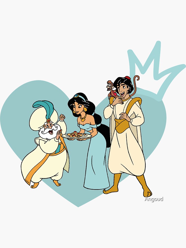 "aladdin ali baba jasmine" Sticker by Angoud | Redbubble