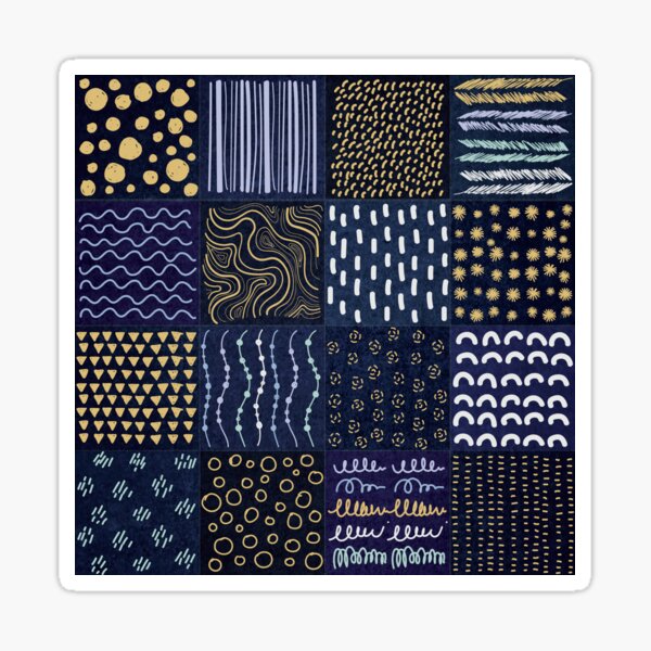 "Abstract Blue And Gold Line Art Pattern - Modern Navy Background ...