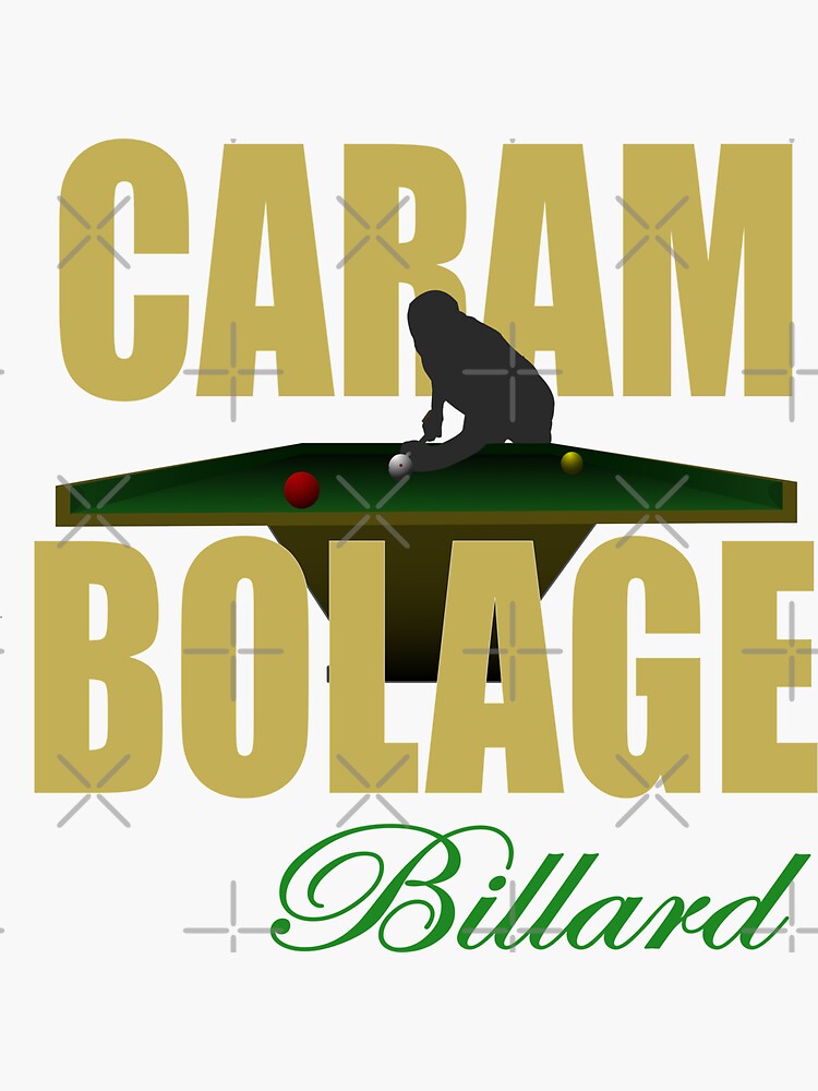 "Carom, snooker, pool billiards, billiards, gift idea, carom" Sticker ...