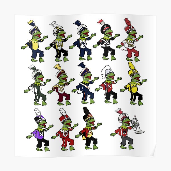 "Kermit in ALL the bands!" Poster by lankyluke8 | Redbubble
