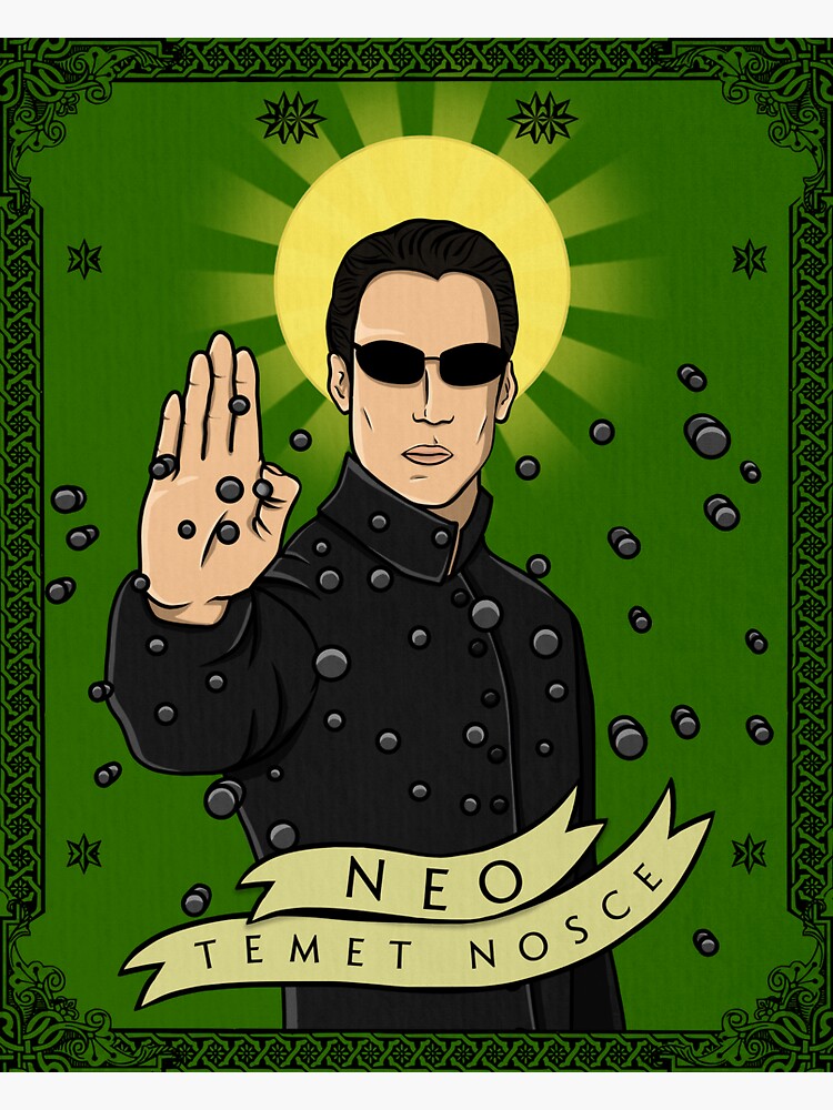 "Neo Matrix Saint-Inspired Medieval Card" Sticker for Sale by ...