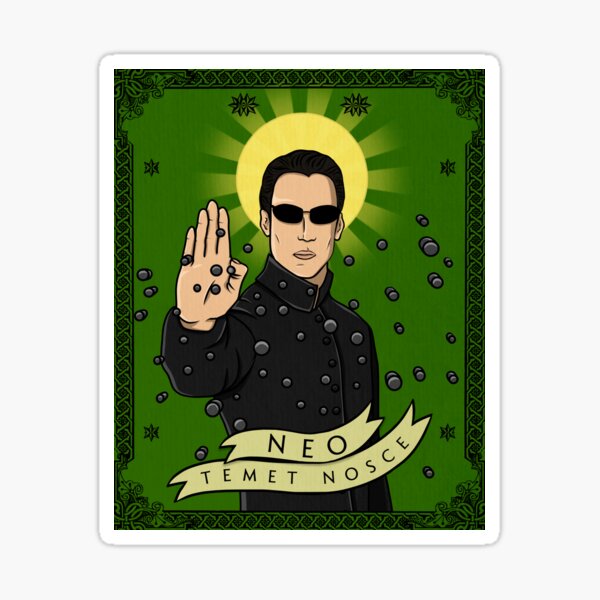 "Neo Matrix Saint-Inspired Medieval Card" Sticker for Sale by ...