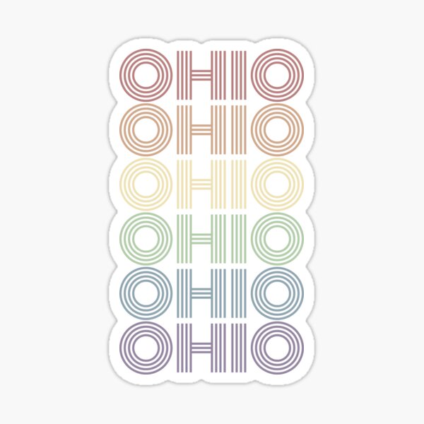 "Retro Ohio Gay Pride LGBT US State" Sticker for Sale by MoxieDesignCo ...