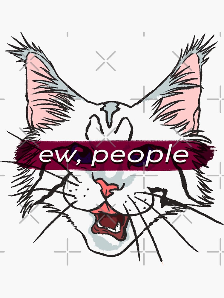 "hey people" Sticker for Sale by Michipaffu | Redbubble