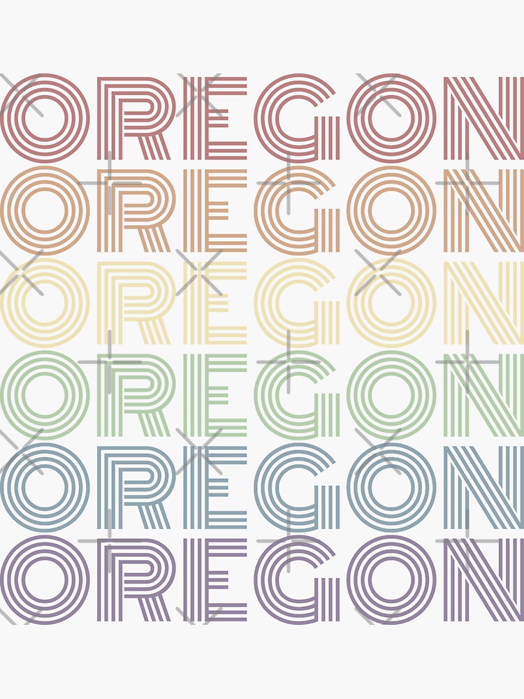 "Retro Oregon Gay Pride LGBT US State" Sticker for Sale by ...