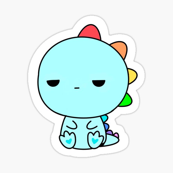 Sleepy Dino Sticker By Dinodesign08 Redbubble