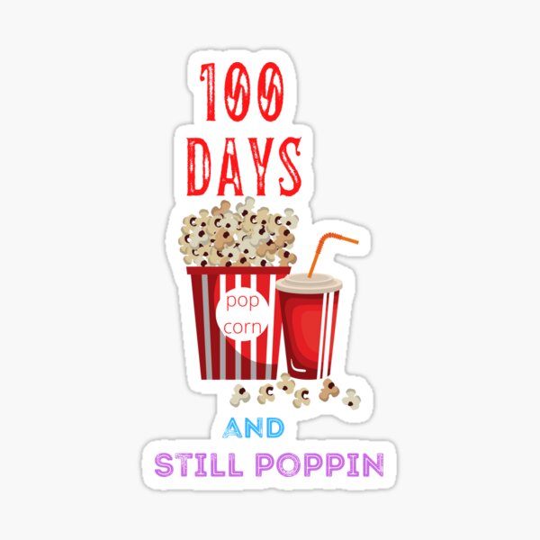 "Cute 100th Day Of School- funny Pop it Popcorn Student and Teacher ...