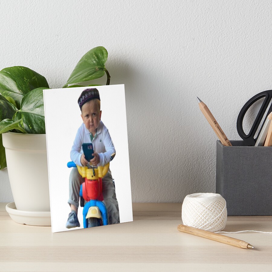 "Hasbulla On Bicycle " Art Board Print by BitternotMeme | Redbubble