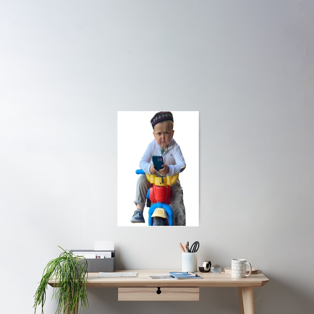 "Hasbulla On Bicycle " Poster for Sale by BitternotMeme | Redbubble