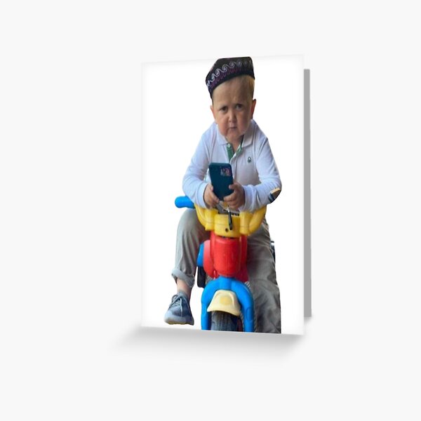 "Hasbulla On Bicycle " Greeting Card for Sale by BitternotMeme | Redbubble