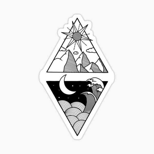 "Twilight Shapes" Sticker by O-Bianca | Redbubble