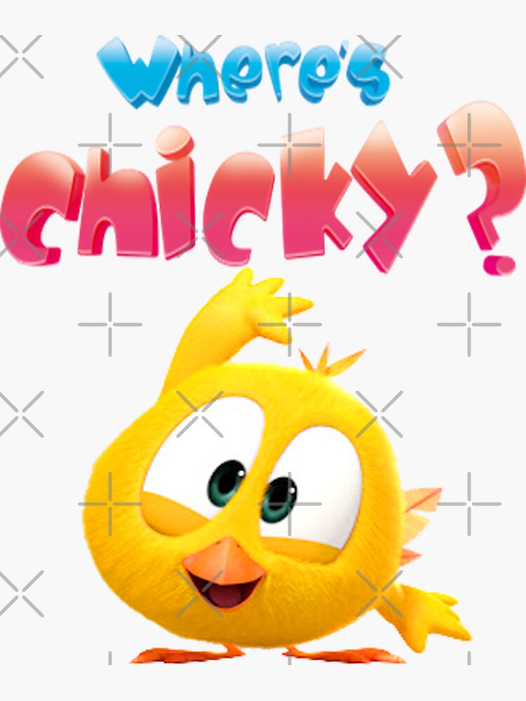 "where's chicky Funny gift for fans where's chicky characters" Sticker ...