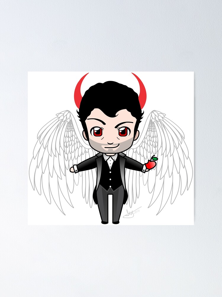 "Little Lucifer Devil Chibi" Poster by BrunaDAmico | Redbubble