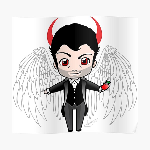 "Little Lucifer Devil Chibi" Poster by BrunaDAmico | Redbubble