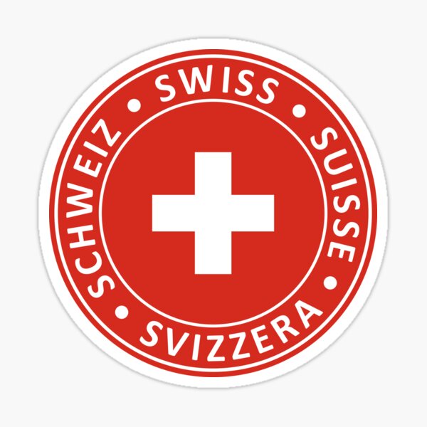 "Swiss, Schweiz, Svizzera, Suisse" Sticker by Alma-Studio | Redbubble