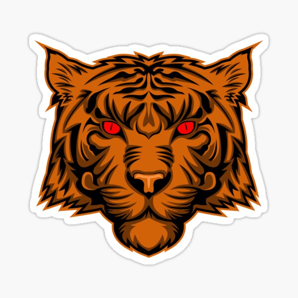 "Clemson Tiger | Red Eyes" Sticker by Steffang | Redbubble