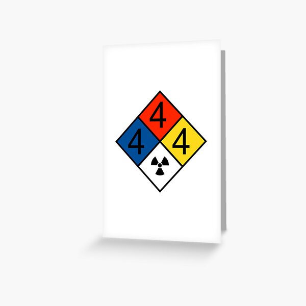 "warning radioactive NFPA diamond" Greeting Card for Sale by ...
