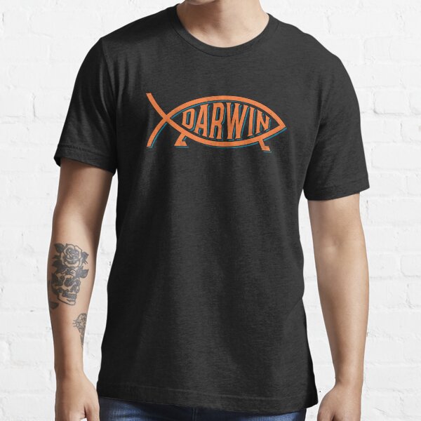 "Darwin Fish Logo v2" T-shirt by RafaelLima7 | Redbubble