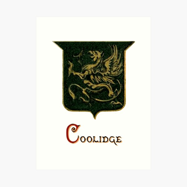 Lámina artística «Escudo de armas de la familia Coolidge» de Heraldica ...