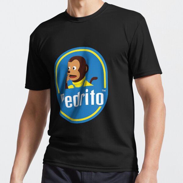 "Pedro - Pedrito Surprised / Shocked Monkey Meme Banana Sticker Illustration" Active T-Shirt for ...