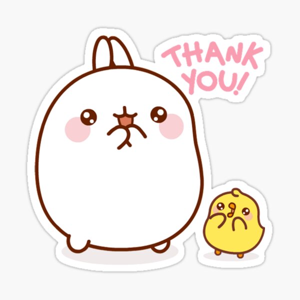"Thank You Cute " Sticker for Sale by FreshWomen | Redbubble