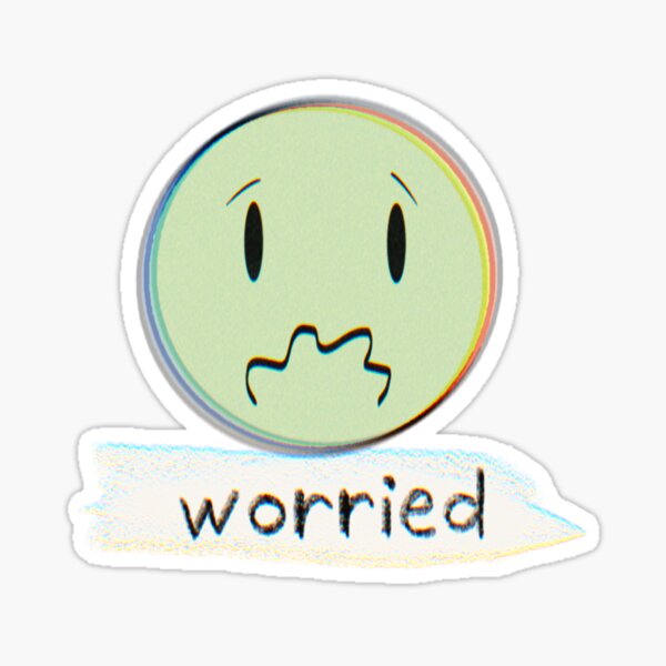 "Worried green facial expression " Sticker for Sale by Madebyjadee | Redbubble