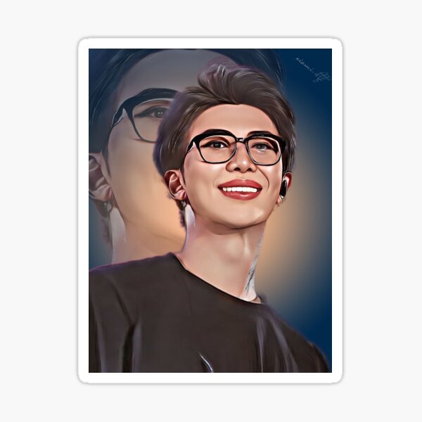 "Kim Namjoon BTS" Sticker for Sale by purplesuzie | Redbubble