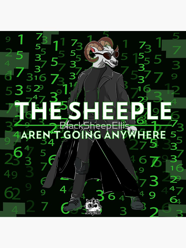 "Wake Up Sheeple Funny Movie Meme" Poster by BlackSheepEllis | Redbubble