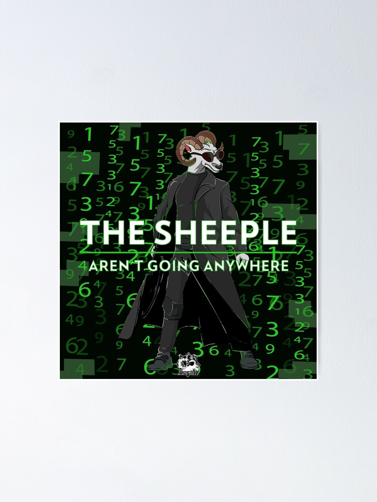 "Wake Up Sheeple Funny Movie Meme" Poster by BlackSheepEllis | Redbubble